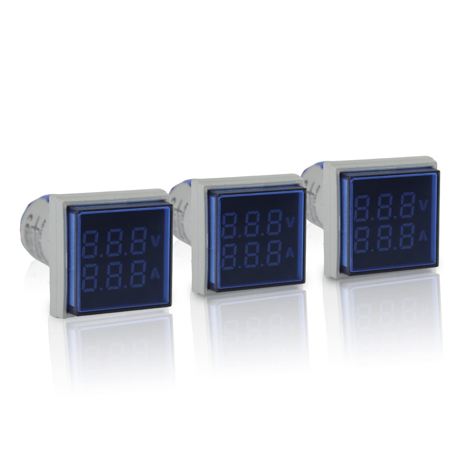 AD101-22VAMS LED Voltage Display Panel Mount Volt Amp Meter - Data Loggers